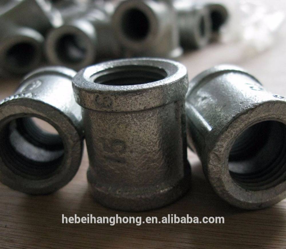 Galvanised coupling female threaded cast iron pipe fittings