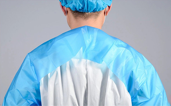 Medical disposable PE isolation gown
