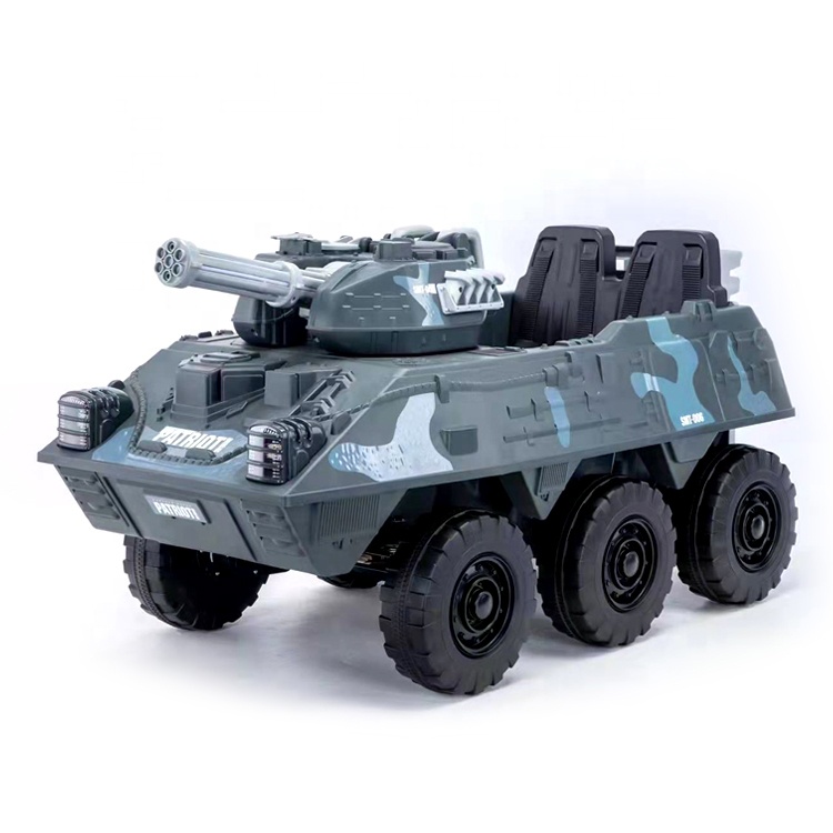 Kids tank children electric car two-seat six-wheeled toy car baby ...