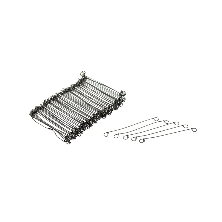 Black double loop binding wire bar ties